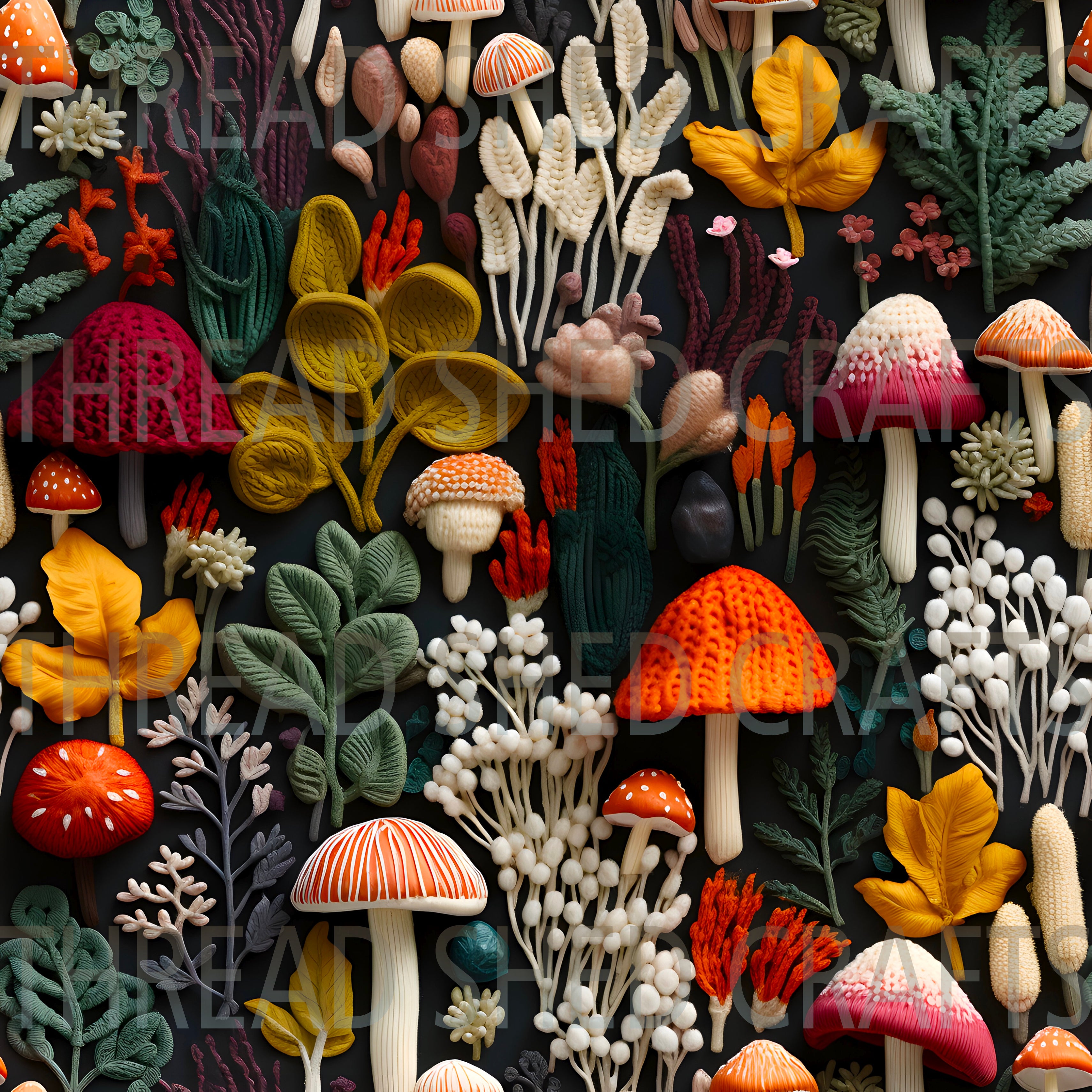 3D Mushrooms – Thread Shed Crafts