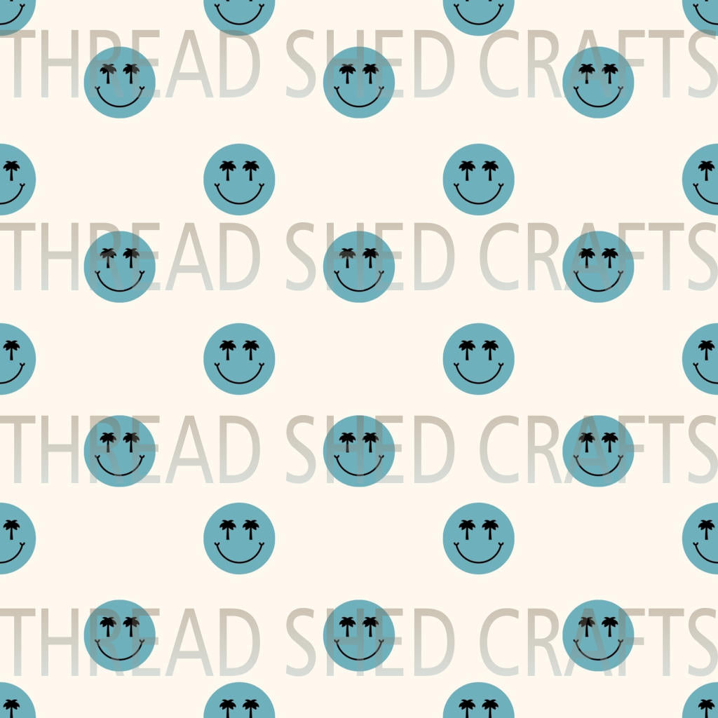 Blue Smiley Palm Tree Eyes – Thread Shed Crafts